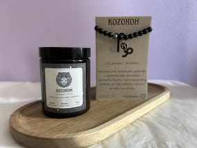 Sójová vonná svíčka KOZOROH s náramkem | 180ml Náramek: Bez náramku