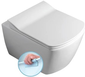 Sapho, GLANC závěsná WC mísa, Rimless, 37x51,5 cm, bílá, GC321