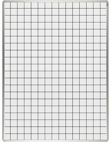 Magnetická tabule s odkládací poličkou MANAŽER K 75 x 100 cm (potisk) - čtverce 50 mm (100751002104)