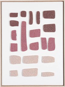 BIZZOTTO Růžový obraz v rámu 80 x 60 cm s oblými tvary 0245284