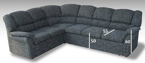 Casarredo - Komfort nábytek Rohová sedací souprava LANZAROTE, rozkládací s úložným prostorem, výběr barev | potah: portland 22,Umístění rohu: roh na levé straně