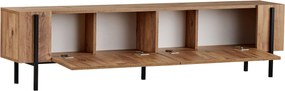 TV stolek ZENORI 180 cm, borovice Atlantic/černá