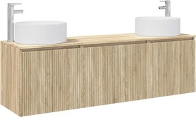 Sada koupelnových skříněk 3 ks Dub sonoma 49,5 x 44,5 x 65,5 cm 3405729