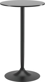 HOMCOM Barový stůl bistro Ø60 x 102 cm Kulatý stůl pro večírek nebo bar, černý | Aosom