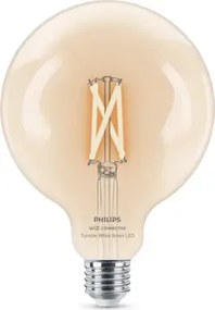 WiZ Filament G125 čirá / Chytrá LED žárovka / E27 / 2700-6500K / 7 W /