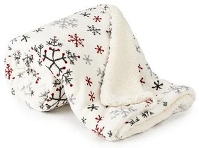 4home Bytový textil - Deka 200x150 cm, Snowflakes/bílá 225008