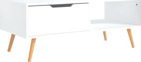 vidaXL Konferenční stolek 100 x 49,5 x 43 cm dřevotříska [326786] Barva: bílá s vysokým leskem