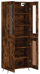 Skříň highboard kouřový dub 69,5 x 34 x 180 cm kompozitní dřevo - Default Title