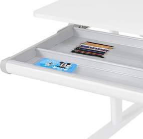 Rostoucí psací stůl SMART - přírodní / bílá