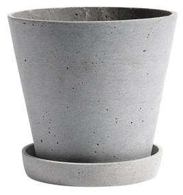 Květináč Flowerpot s podmiskou Grey L HAY