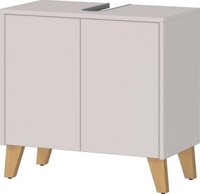 Krémová matná skříňka pod umyvadlo 60x59 cm Arnea – Germania
