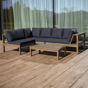 Zahradní set, akáciové dřevo, hnědá/tmavě šedá, PARAG