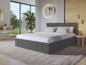 Eka Čalouněná postel SAMANTA 180x200 cm Barva látky Trinity: Tmavě šedá (Trinity 2315)