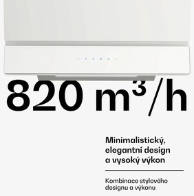 Klarstein Velaire digestoř, Elegantní, minimalistická, výkonná, Energetická třída A++, 820 m³/h, 60 cm