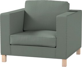 Potah na křesko IKEA Karlanda, krátký barva zelená látka pletený vzor
