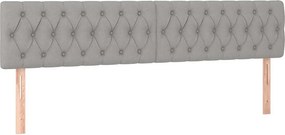 Box spring postel s matrací světle šedá 200 x 200 cm textil 3130537