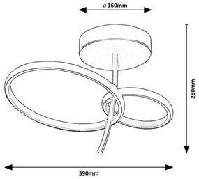 Rabalux 71296 - LED Lustr na tyči EMILION LED/24W/230V