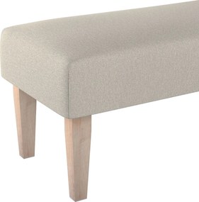 Dlouhá lavička 100x40cm barva béžová látka pletený vzor