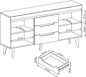 Obývací stěna Nordi | sestava A | artisan
