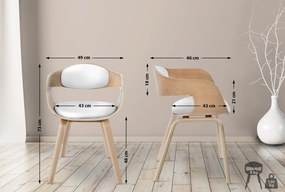 Konferenční židle Kingston – přírodní/bílá