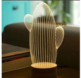 3D lampička kaktus