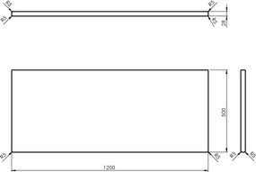 Sapho Woody deska 1200 x 28 x 500 mm masiv dřevo hnědá WD120-70 Koupelny Bernold