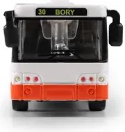 RAPPA 243484 Kovový kloubový autobus červený 18 cm / od 3 let
