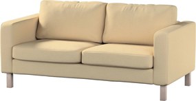 Potah na pohovku IKEA  Karlstad 2-místná, nerozkládací, krátký barva béžová látka lesklé, pletený vzor