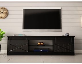 TV stolek Sarinero, Barva: černý / černý lesk