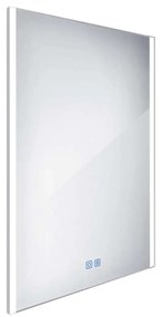 Nimco - Zrcadlo s LED osvětlením, 60x80 cm, dotykový senzor, hliník ZP 11002VX