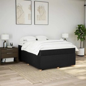 Box spring postel s matrací černá 140 x 190 cm textil 3285569