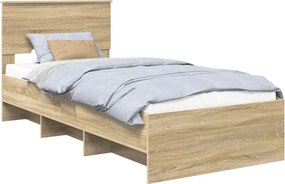 Rám postele s čelo Sonoma dub 80 x 200 cm Kompozitní dřevo 3408902