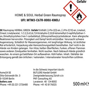 Butlers HOME & SOUL Vůně do bytu ve spreji Herbal Green 500 ml