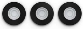 Philips Hue Xamento - Chytré zápustné LED svítidlo, černá, 3 ks 929003812701
