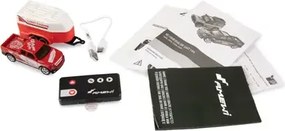 AMEWI RC Pickup Die Cast s karavanem červená / RC auto / 1:64 / RTR /