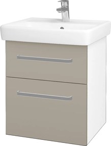 Dřevojas Koupelnová skříň Q MAX SZZ2 55 Varianta: N01 Bílá lesk / Úchytka T02 / N08 Cosmo