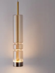 LED zlato-cognac moderní svítilna Bento