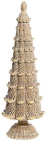 Latté mosazný antik dekorační vánoční stromek Willon - Ø 10*35 cm