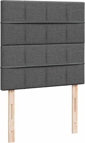 Box spring postel s matrací tmavě šedá 90x190 cm textil 3291912