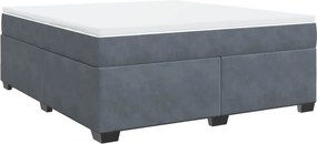 Box spring postel s matrací tmavě šedá 180x200 cm samet 3285300