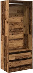 Šatní skříň old wood 80 x 50 x 200 cm kompozitní dřevo 3307754