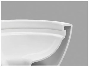 WC set OVALE BASSO RIMLESS: závěsné WC se sedátkem, duofix, podložka, tlačítko černé, OLKLT053ER006