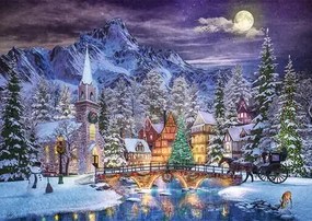 TREFL Puzzle Vánoční atmosféra / 1000 dílků / 68,3 x 48 cm / Děti a do