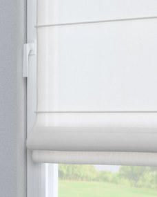 Římská roleta Sicílie barva krémová látka poloprůhledná, pletený vzor, vzorované