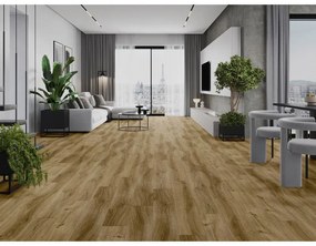 Mexen Amsterdam, vinylová podlaha 1240x182 mm SPC 6,5 mm, IXPE 1,5 mm, 4stranná V-drážka, dub, F1042-1240-182-505-4V1-01