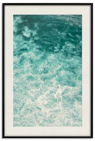 Plakát Radostný tanec - mořský krajinný obraz tyrkysové vody s jemnými vlnami