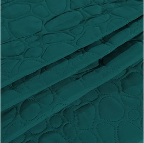 Tyrkysový přehoz na postel STONE Rozměr: 200 x 220 cm