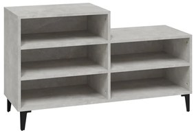 819736 vidaXL Botník betonově šedý 102x36x60 cm kompozitní dřevo