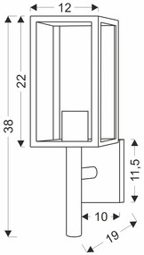 Černé fasádní svítidlo Hosta pro žárovku E27 IP44  - Candellux