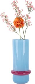 Světle modrá skleněná váza (výška 28 cm) Animado Anillo – PT LIVING